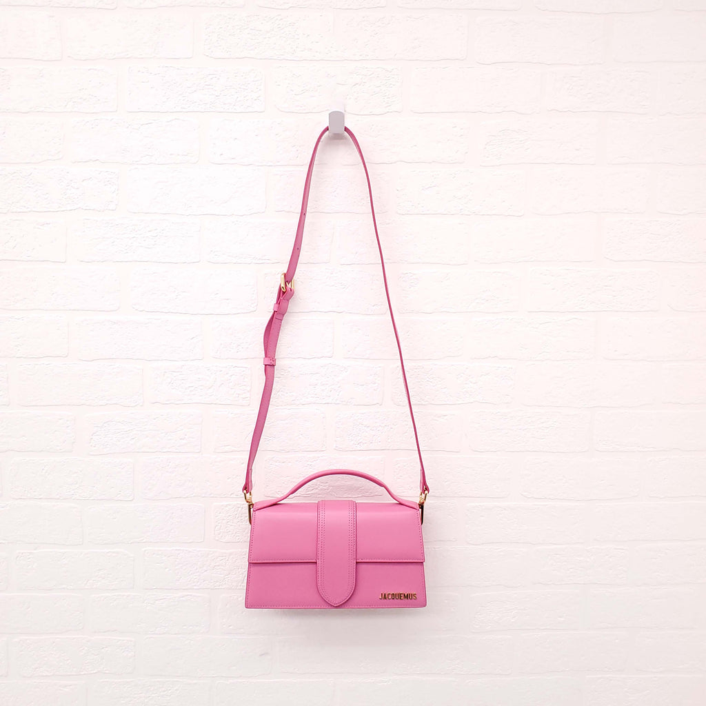 JACQUEMUS LE GRAND BAMBINO FLAP BAG IN PINK LEATHER – Rewind Couture