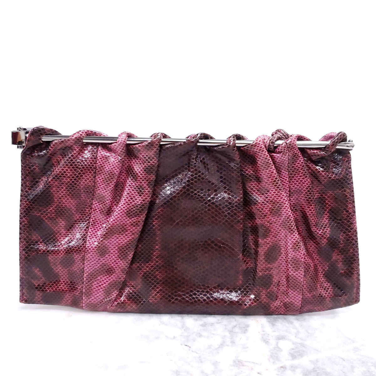 GUCCI PYTHON CLUTCH ROUCHED – Rewind Couture